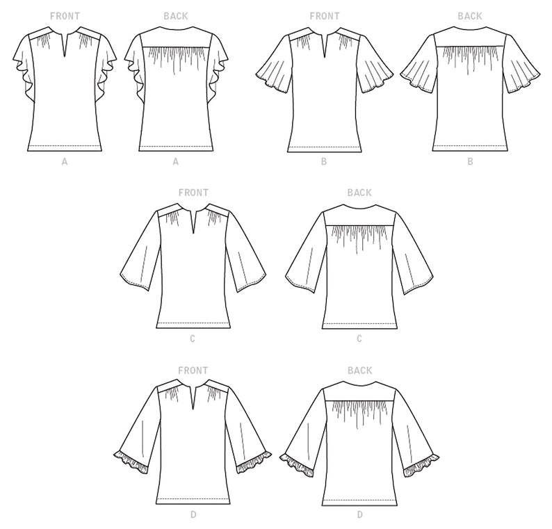 Sewing Pattern Pullover Blouse Pattern Loose Fit Top Pattern - Etsy