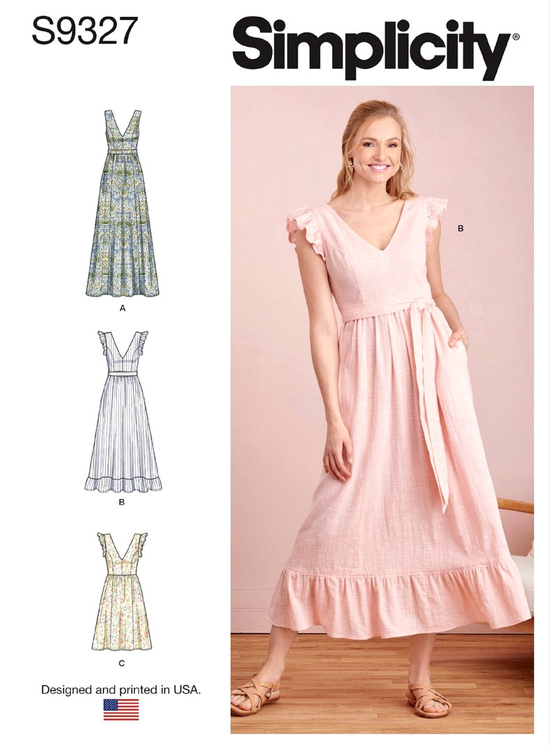 Sewing Pattern Women's Dress Pattern V Neck Dress | Etsy