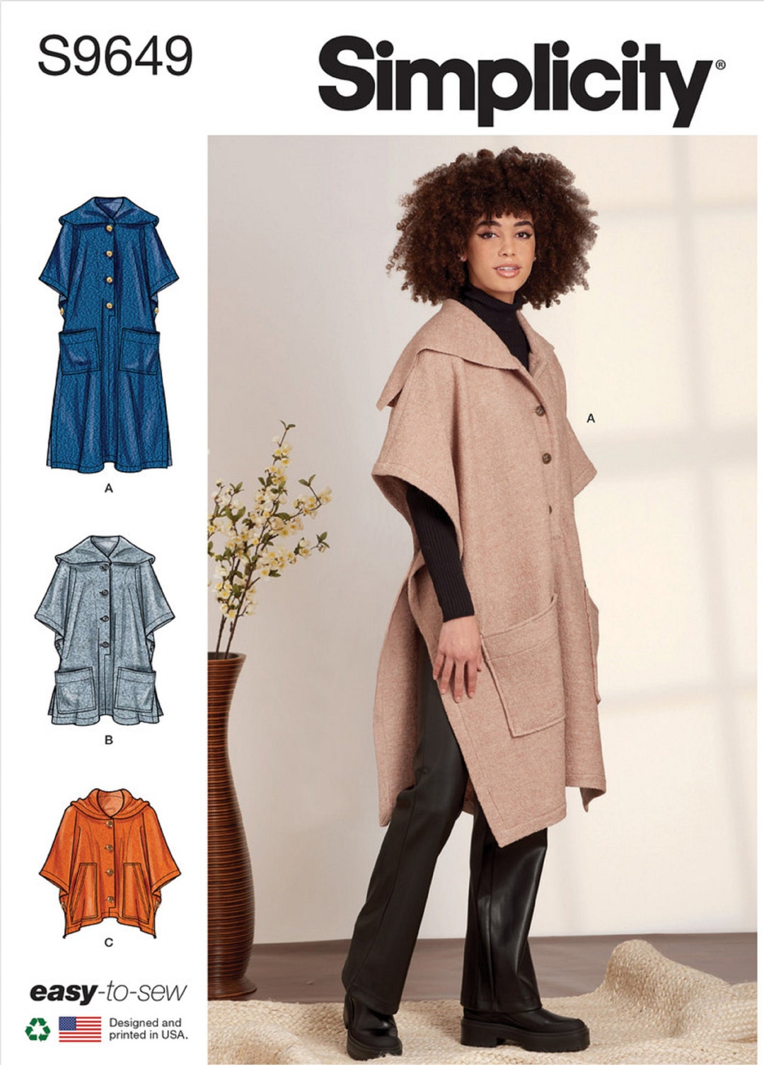 Sewing Pattern Women's Poncho Pattern, Misses' Ponchos Pattern ...