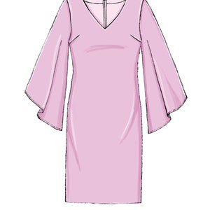 Sewing Pattern Women's Long Sleeve Dress Pattern Learn to | Etsy