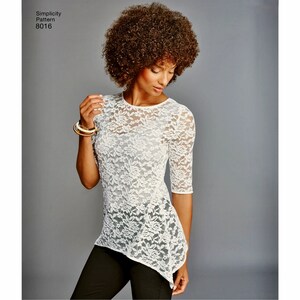 Sewing Pattern Women's Knit Top Pattern, Pullover Tops Pattern, Flared ...