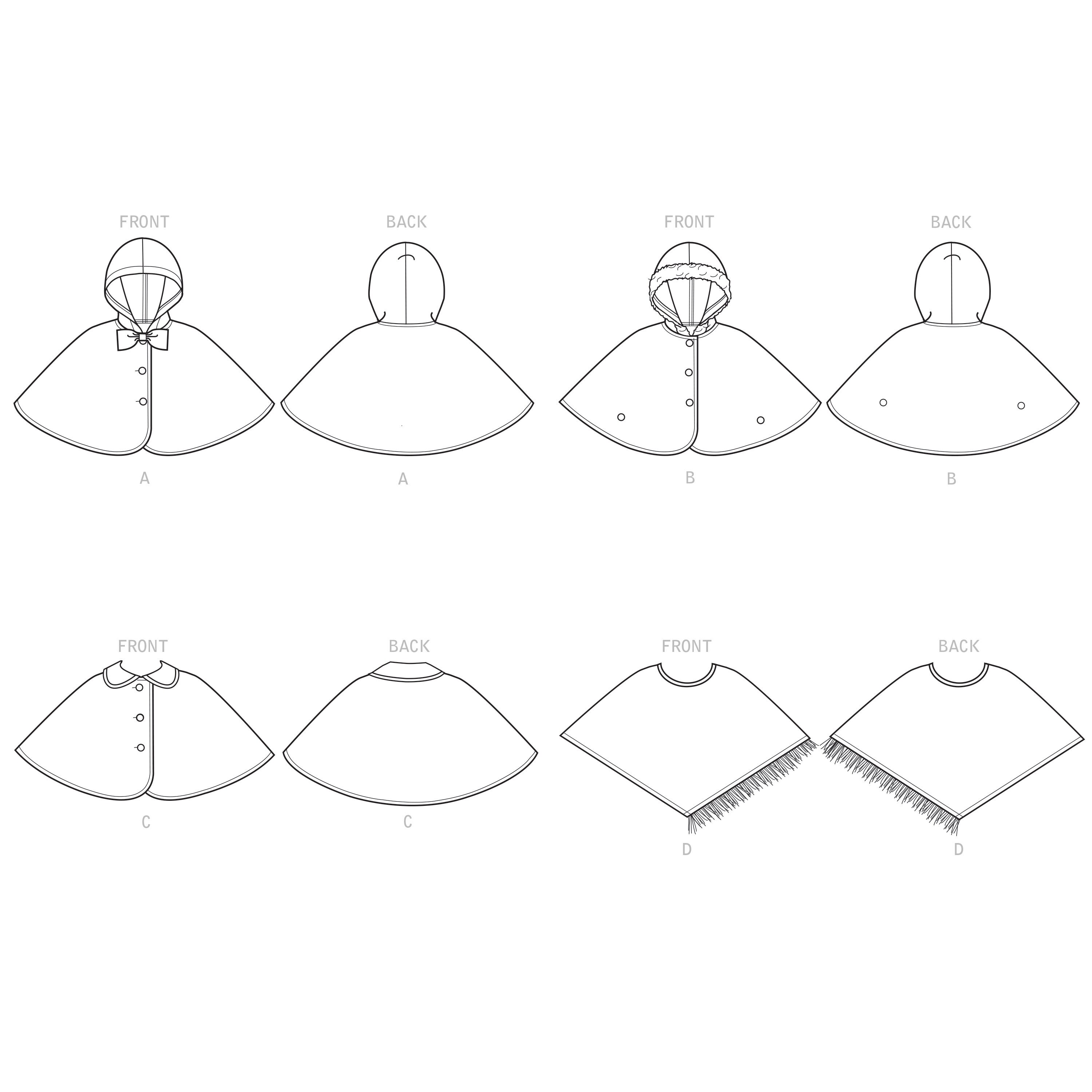 Sewing Pattern Girls' Cape Pattern Girls' Poncho - Etsy