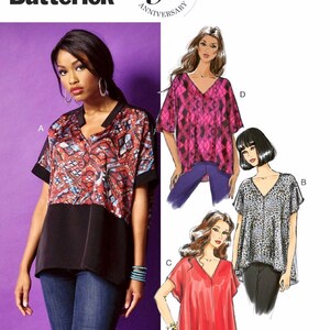 Sewing Pattern Women's Loose Fit Tops Pattern, Pullover Tops Pattern ...