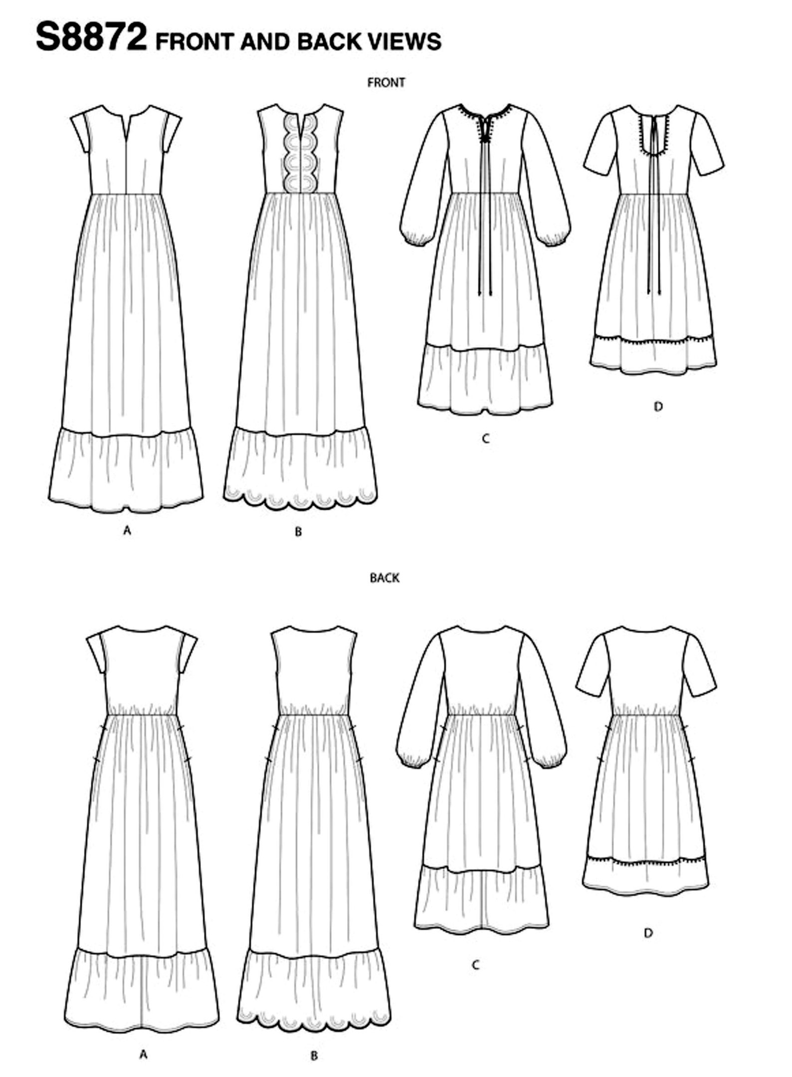 Sewing Pattern Women's Dress Pattern Full Skirt Dress | Etsy