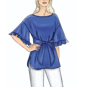 Sewing Pattern Women's Easy Top Pattern, Pullover Top Pattern, Easy ...