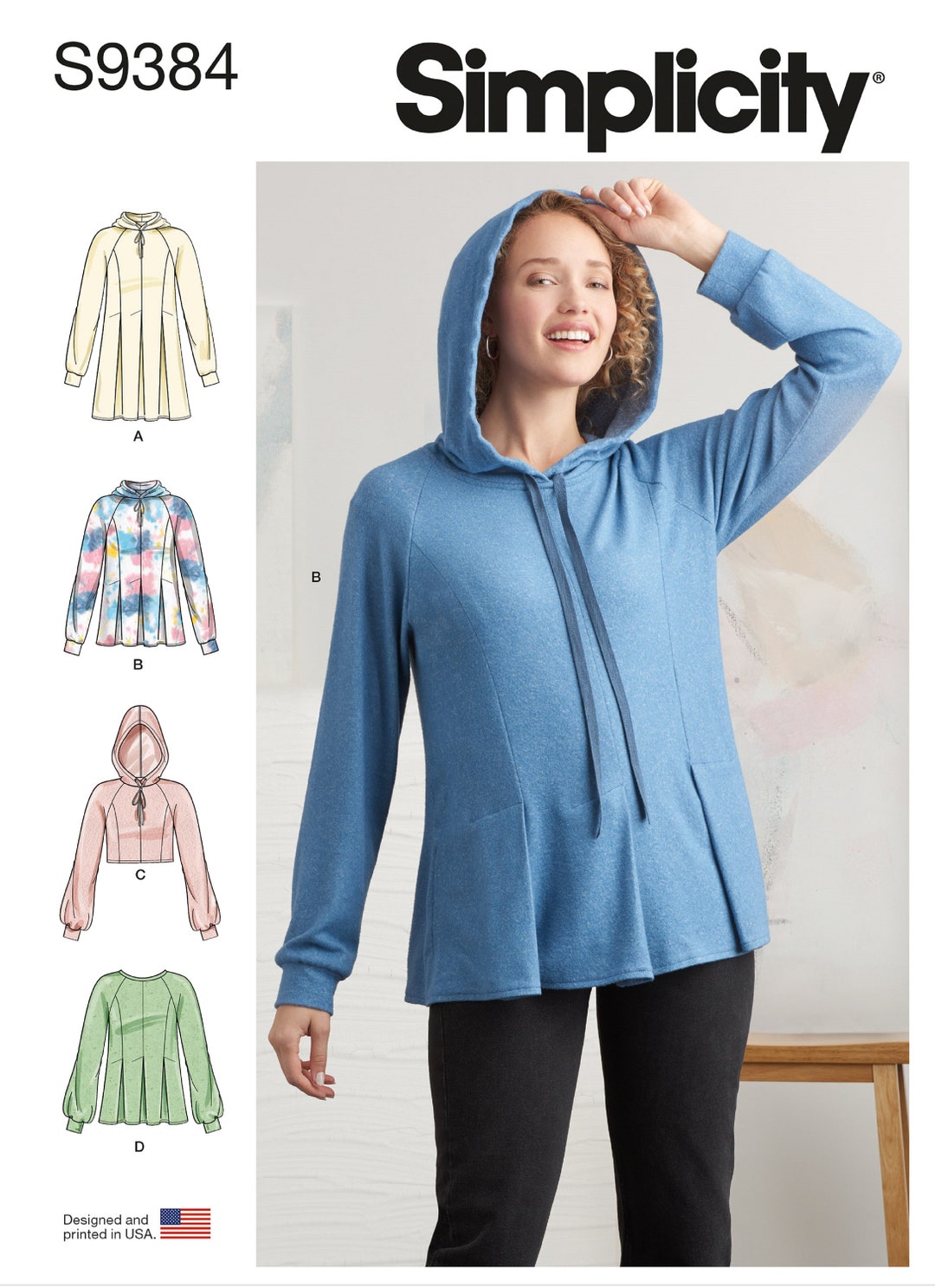 Sewing Pattern Women's Zip Front Hoodie Pattern, Women's Sweatshirt ...