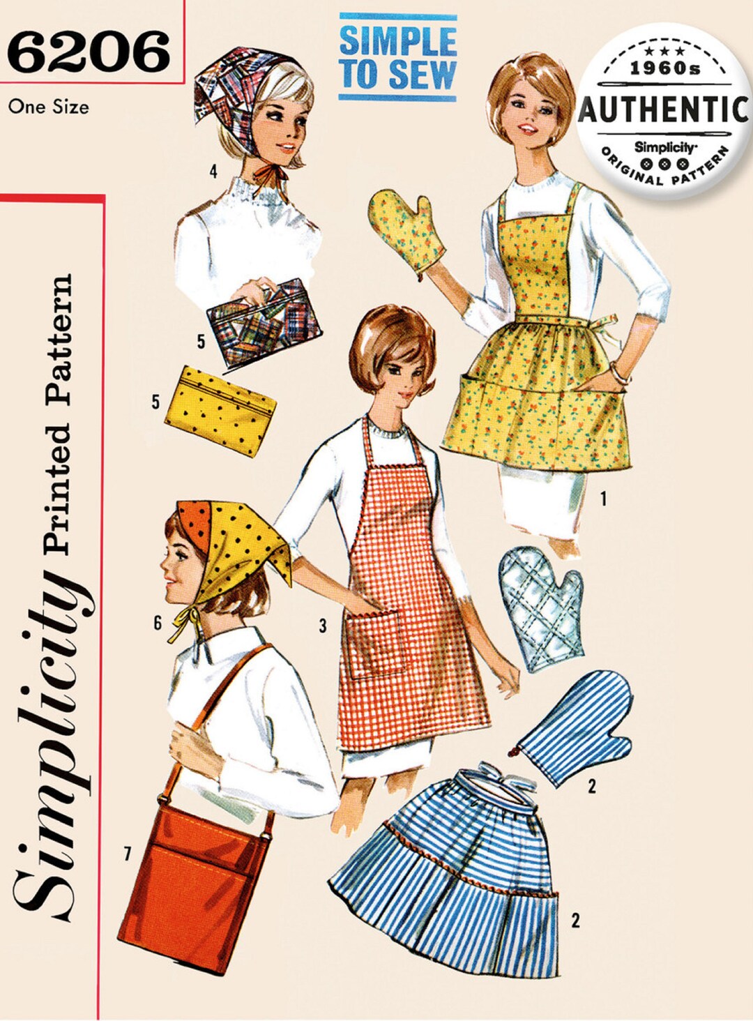 Simplicity Sewing Pattern Aprons Pattern, Oven Mitt Pattern, Clutch Bag ...