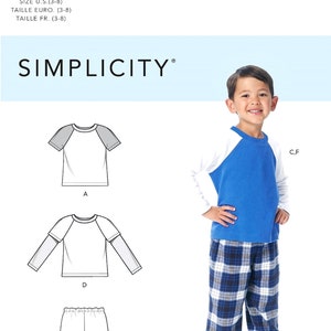 Sewing Pattern Kid's Pajama Pattern, Boys' Loungewear Pattern, Children ...