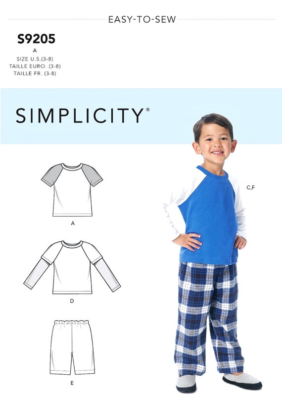 Sewing Pattern Boys' Pajama Pattern Little Boys' | Etsy