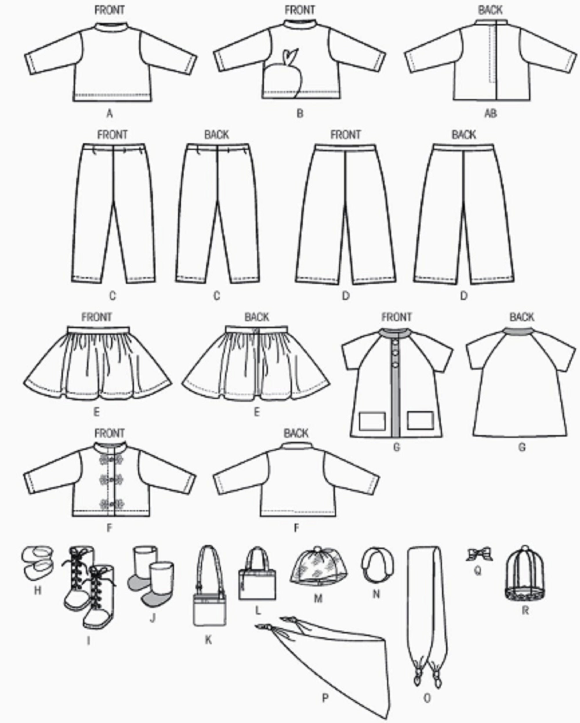 Sewing Pattern 18 Inch Doll Clothes 18 Doll Clothes Etsy