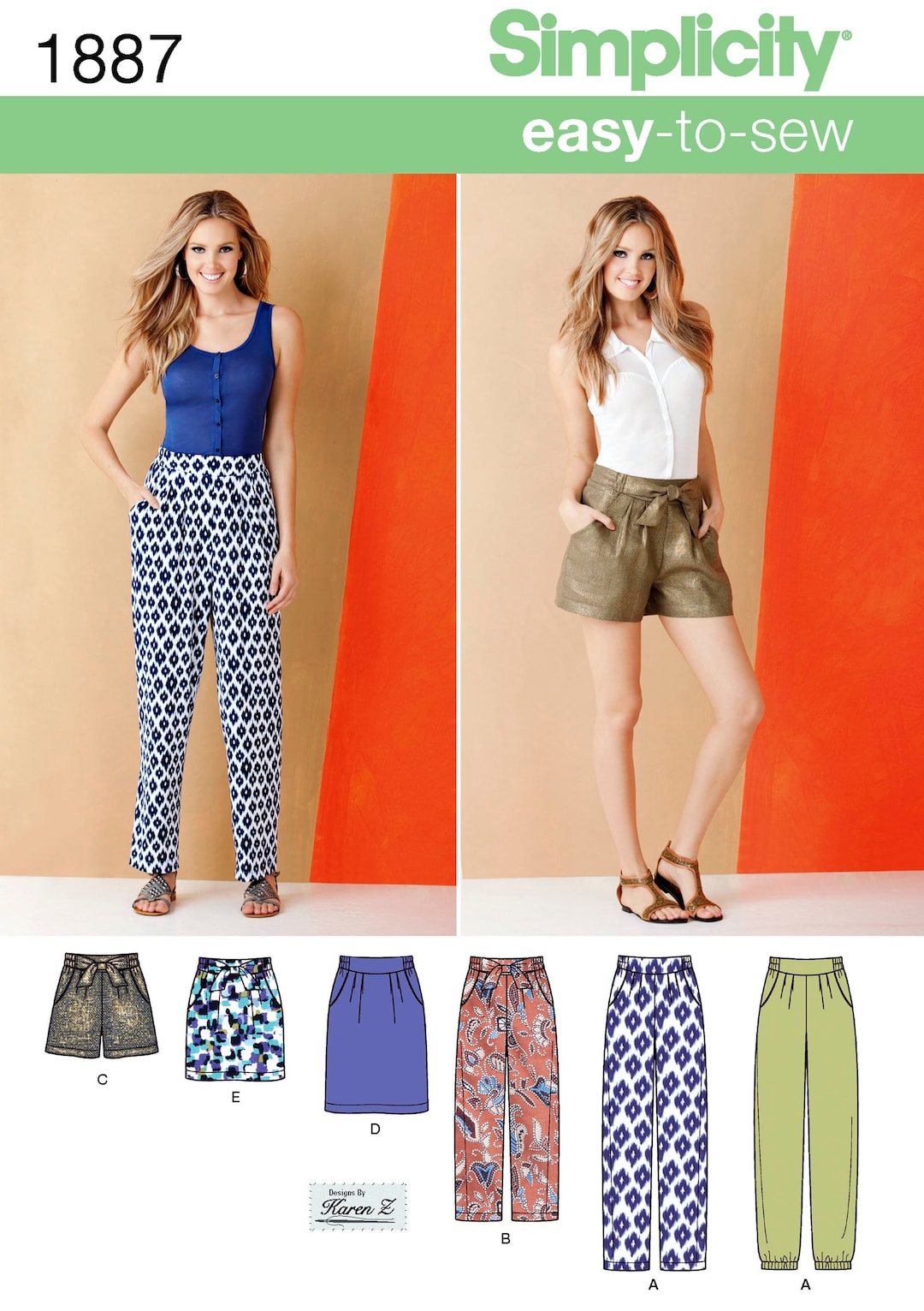 Sewing Pattern Women's Easy Pants Pattern, Pants With Pockets Pattern ...