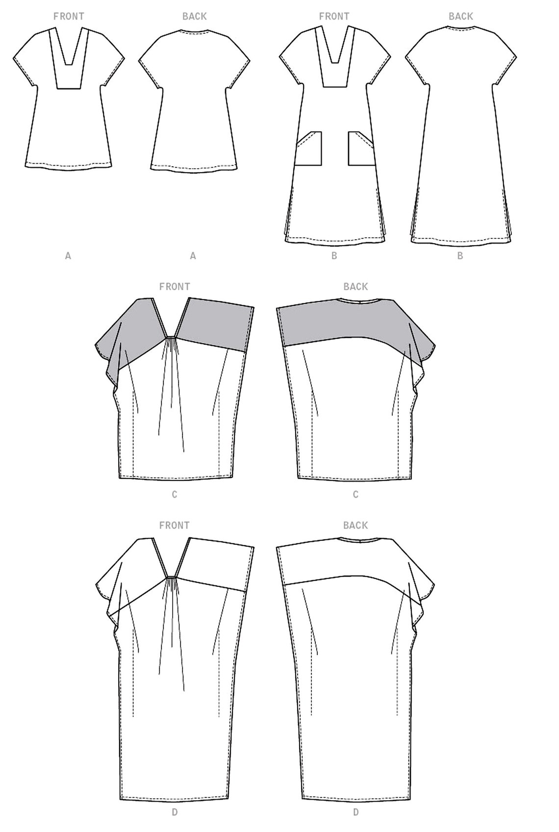 Sewing Pattern Women's Tunic Top Pattern Caftan Pattern - Etsy