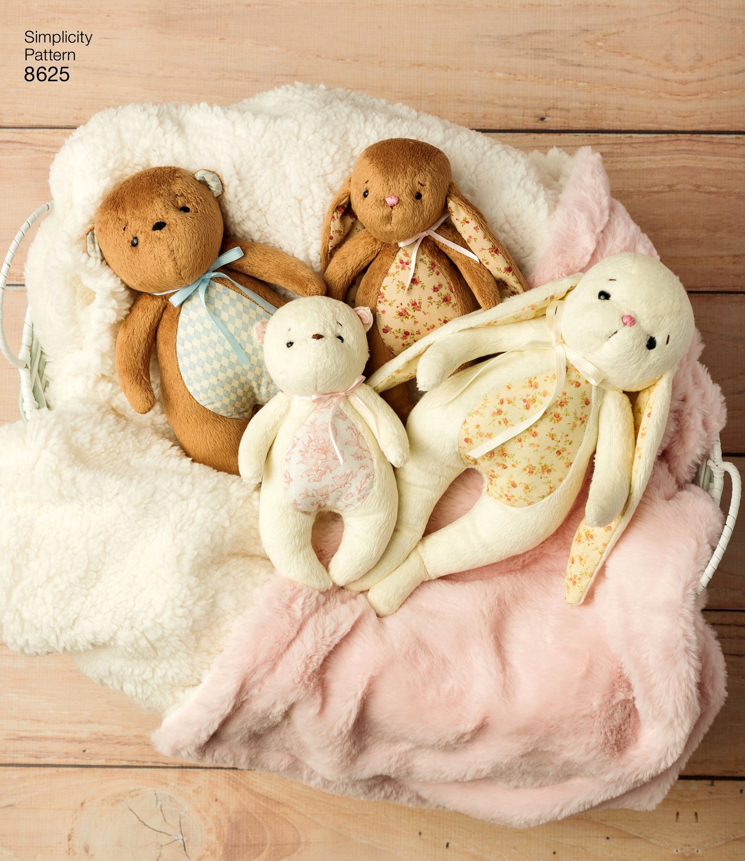 Sewing Pattern Long Ears Bunny Pattern Stuffed Bear in a Gift | Etsy