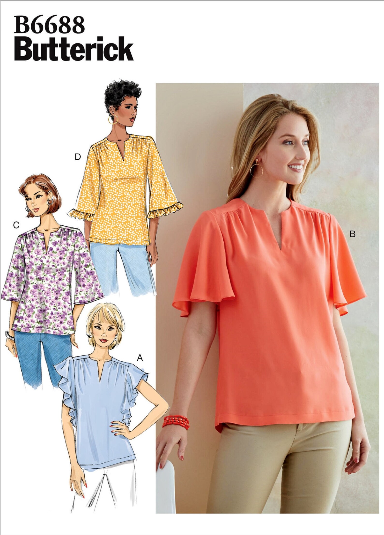 Sewing Pattern Pullover Blouse Pattern Loose Fit Top Pattern - Etsy