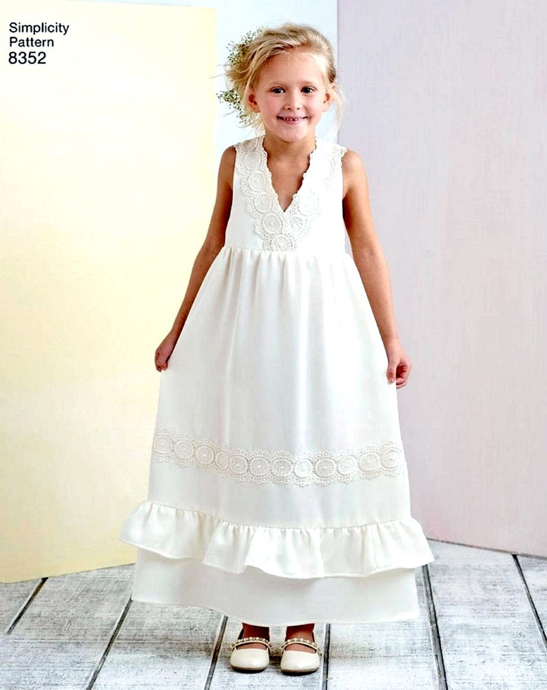 Sewing Pattern Girls' Formal Dress Pattern Flower | Etsy