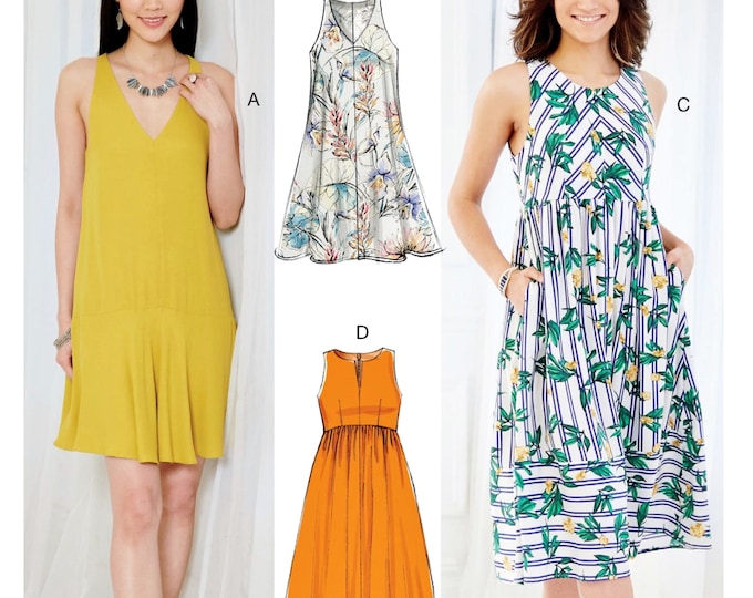 Sewing Pattern Easy Sundress Pattern, Loose Fit Pullover Sundress ...