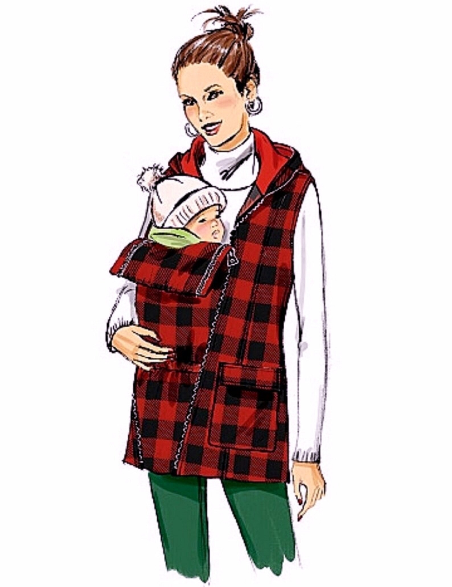 Sewing Pattern Maternity Coat Pattern Papoose Jacket Pattern - Etsy