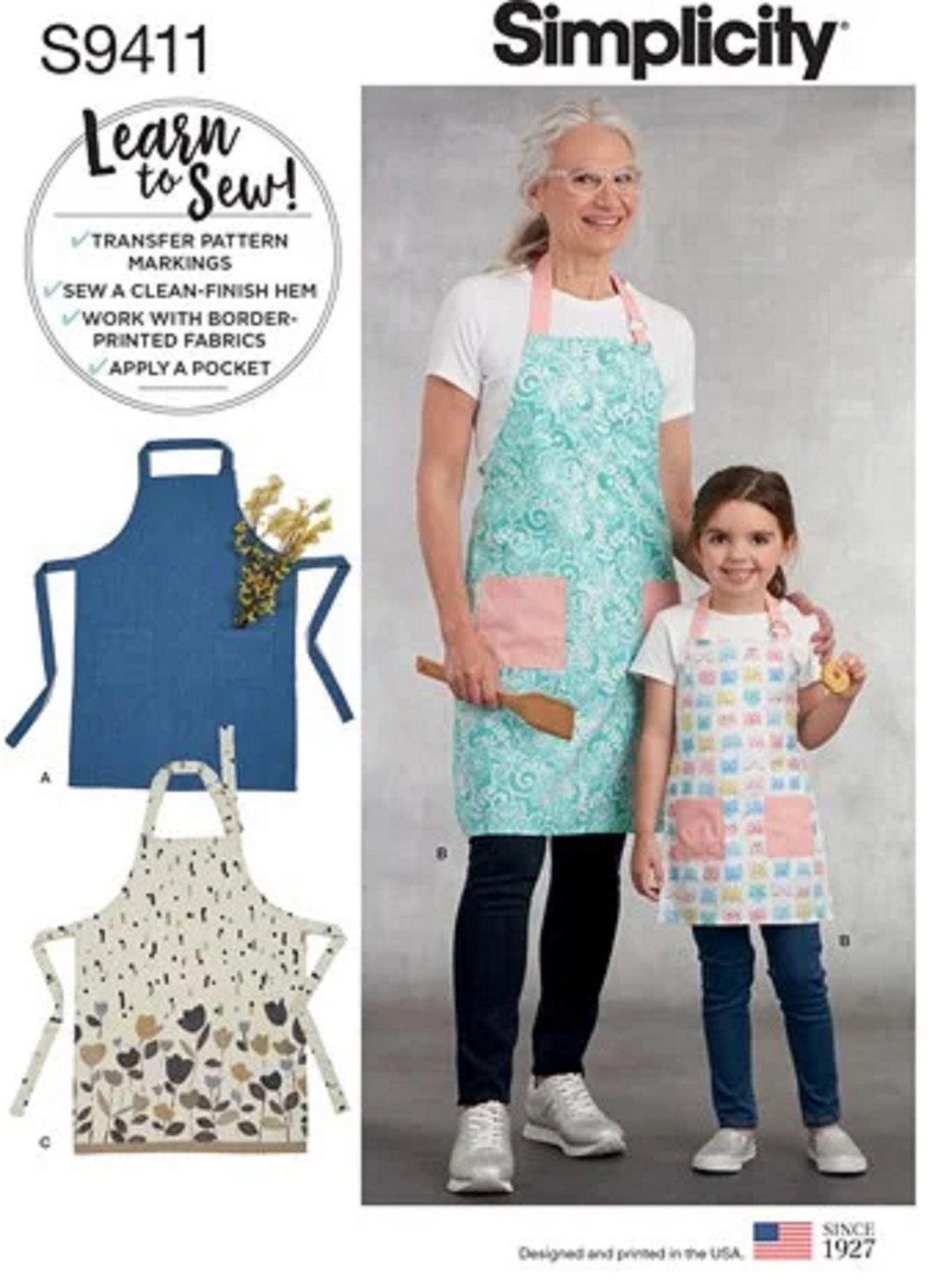 Sewing Pattern Easy Apron Pattern, Learn to Sew Apron Pattern, Child ...