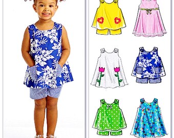 Sewing Pattern Little Girls' Top and Shorts Pattern | Etsy