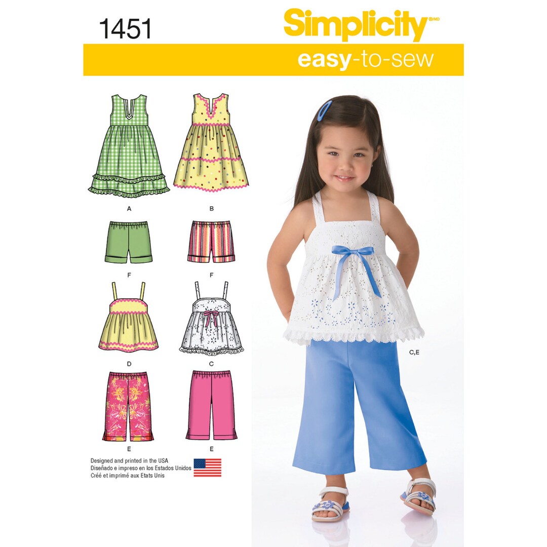 Sewing Patterns Child's Halter Top Pattern, Shorts and Crop Pants ...
