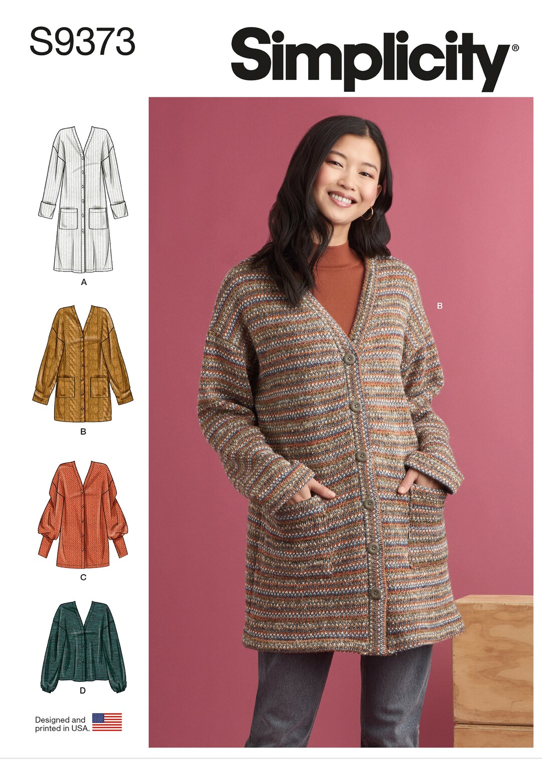 Sewing Pattern Women's Knit Cardigan Pattern, Long Cardigan Pattern ...