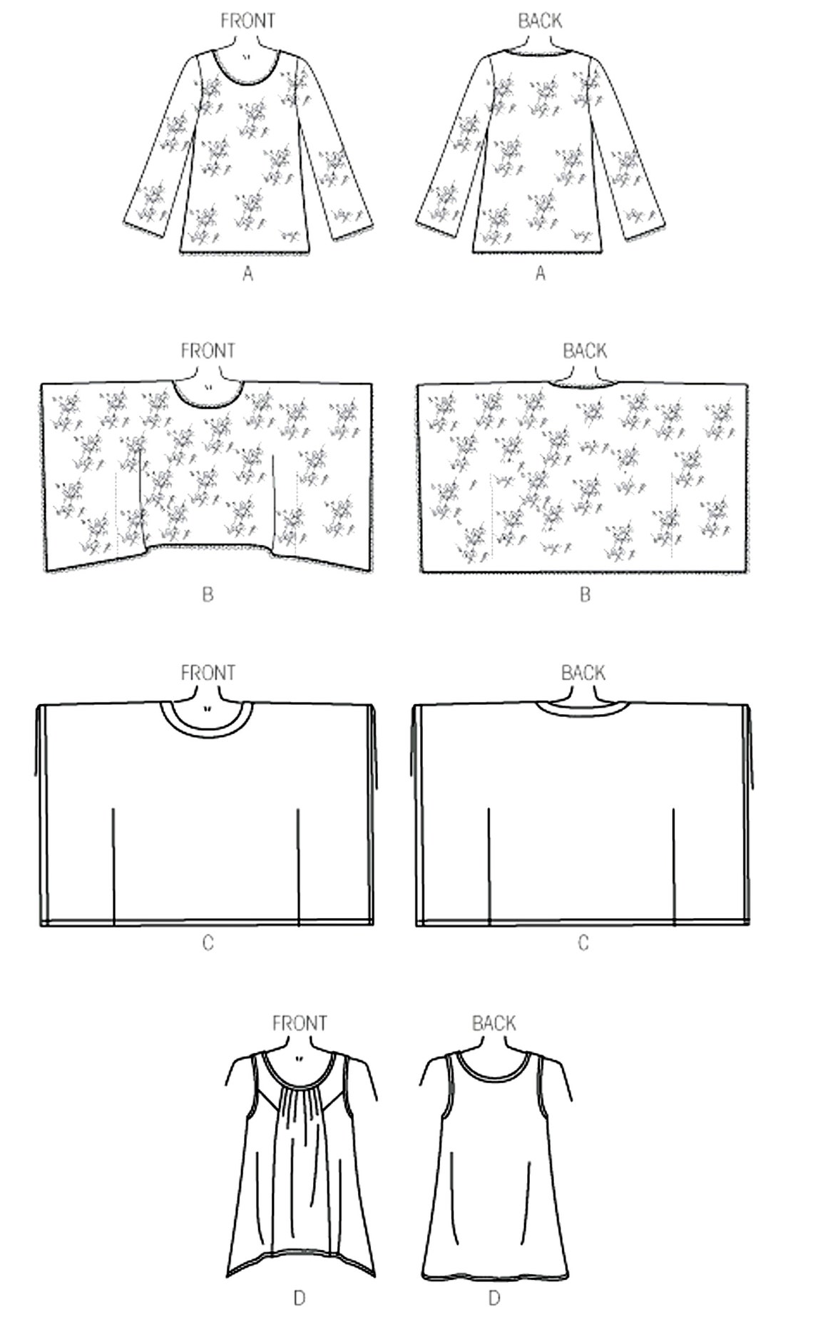 Sewing Pattern Tunic Top Pattern Pullover Tunic Top Pattern | Etsy