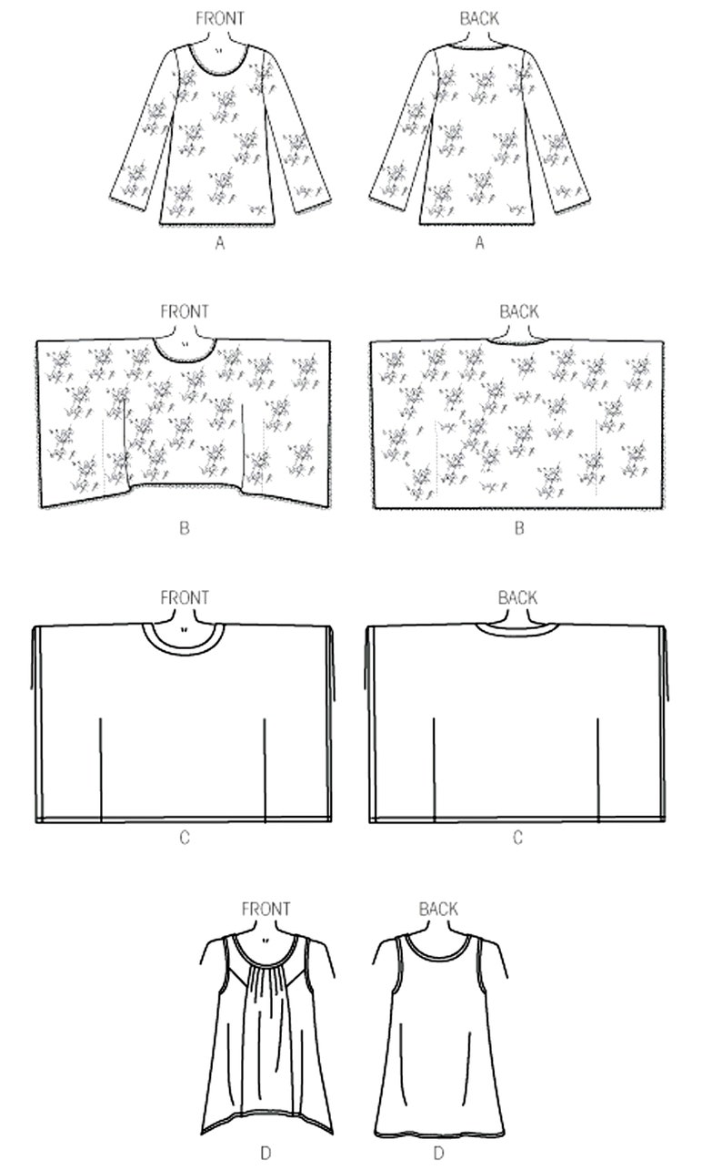 Sewing Pattern Tunic Top Pattern Pullover Tunic Top Pattern | Etsy