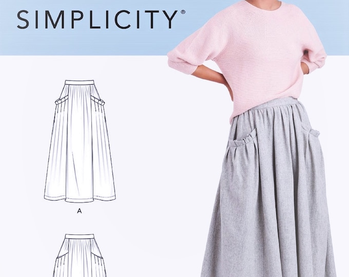 Sewing Pattern Women's Skirt Pattern, Big Pockets Skirt Pattern ...