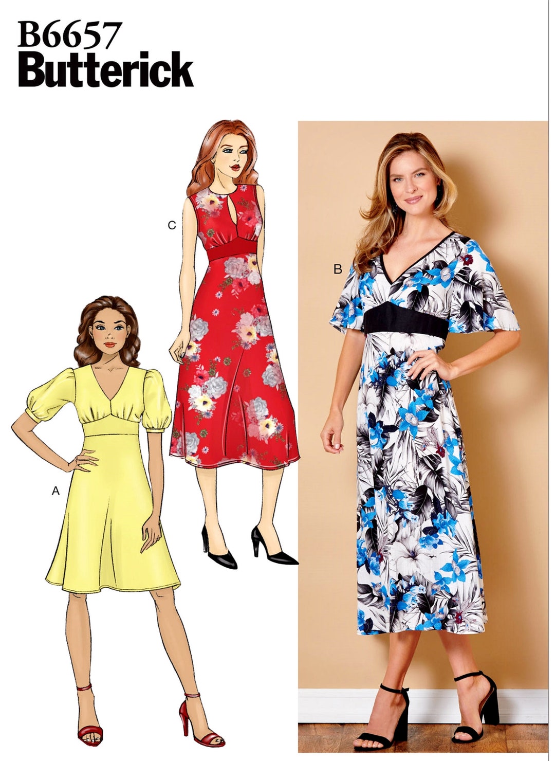 Sewing Pattern Flared Dress Pattern Loose Fit Dress Pattern - Etsy