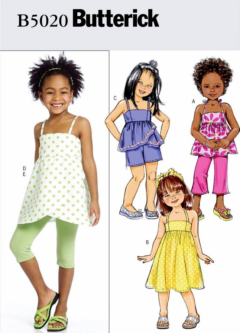 Sewing Pattern Little Girls' Top and Shorts Pattern - Etsy