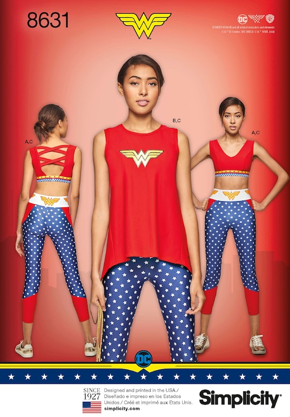 Sewing Pattern Costume DIY Wonder Woman Costume Knit Wonder - Etsy