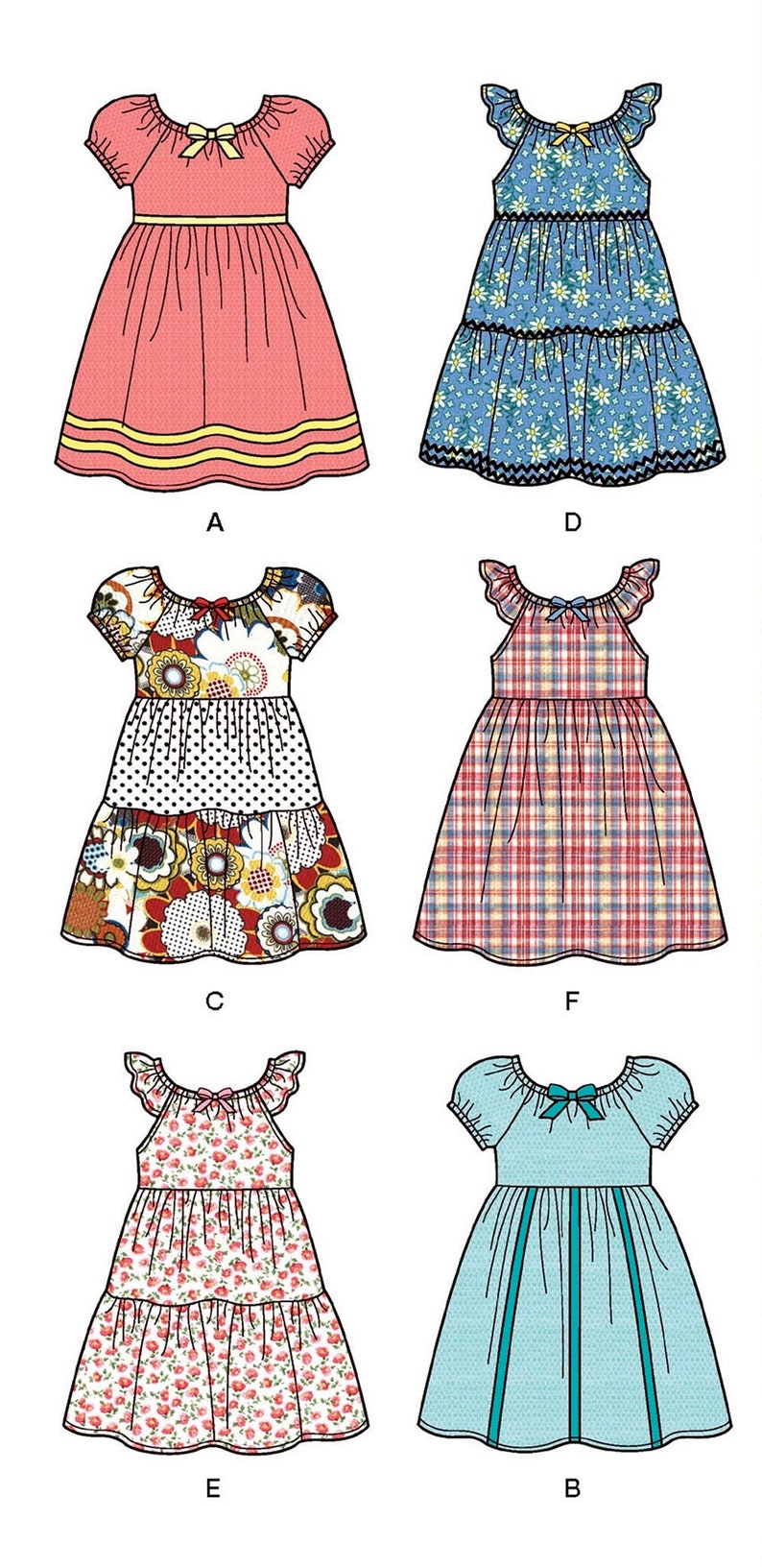 Sewing Pattern Little Girls' Easy Dress Pattern - Etsy