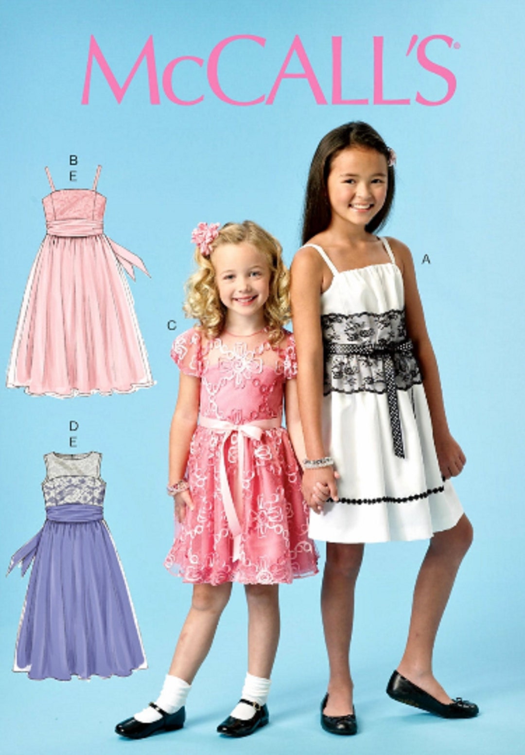 Paper Sewing Pattern Girls' Dress, Girls Sundress Pattern, Little Girls ...