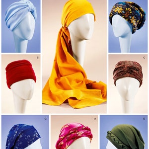 Sewing Pattern Headwrap Pattern, Easy Hats Pattern, Turban Pattern, Sz ...
