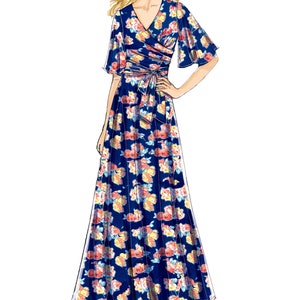 Sewing Pattern Dress Pattern, Casual Dress Pattern, Long Dress Pattern ...