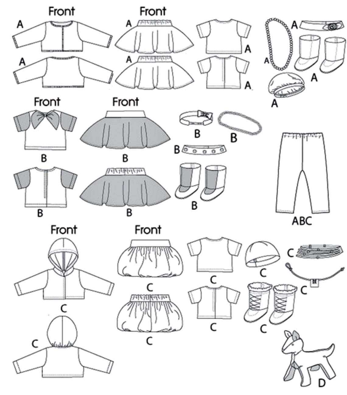 Sewing Pattern 18 Inch Doll Clothes Pattern 18 Inch Doll Etsy
