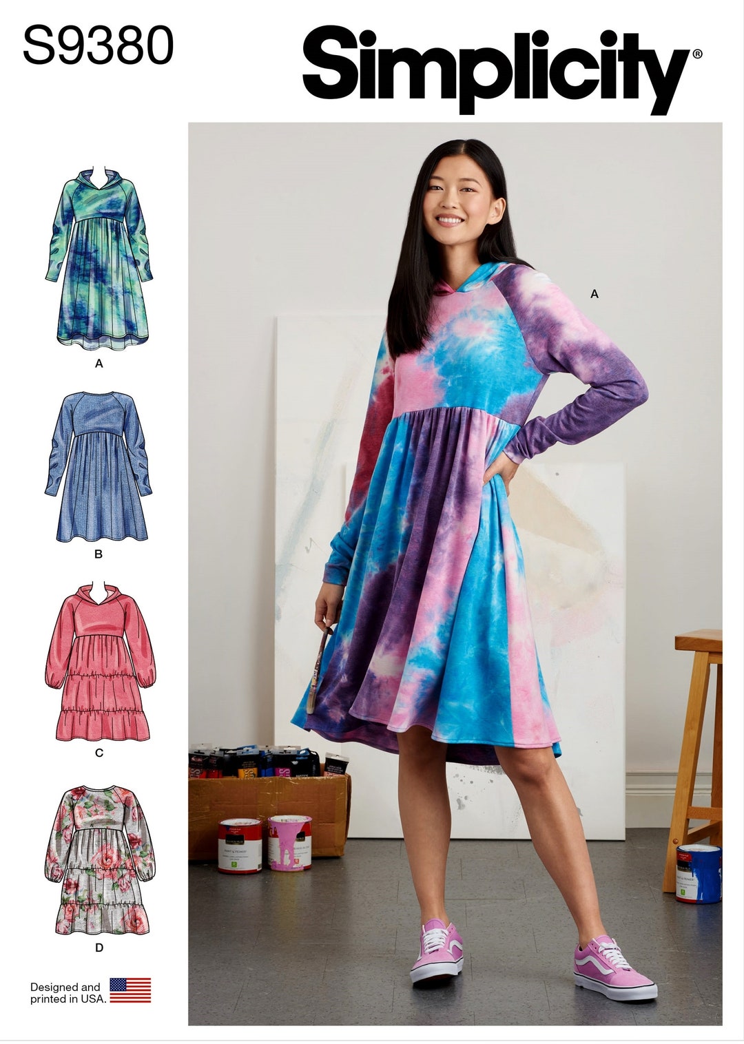 Sewing Pattern Women's Casual Knit Dress Pattern, Raglan Sleeve Knit ...