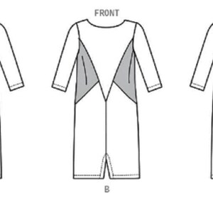 Sewing Pattern Women's Sheath Dress Pattern, Straight Dress Pattern ...
