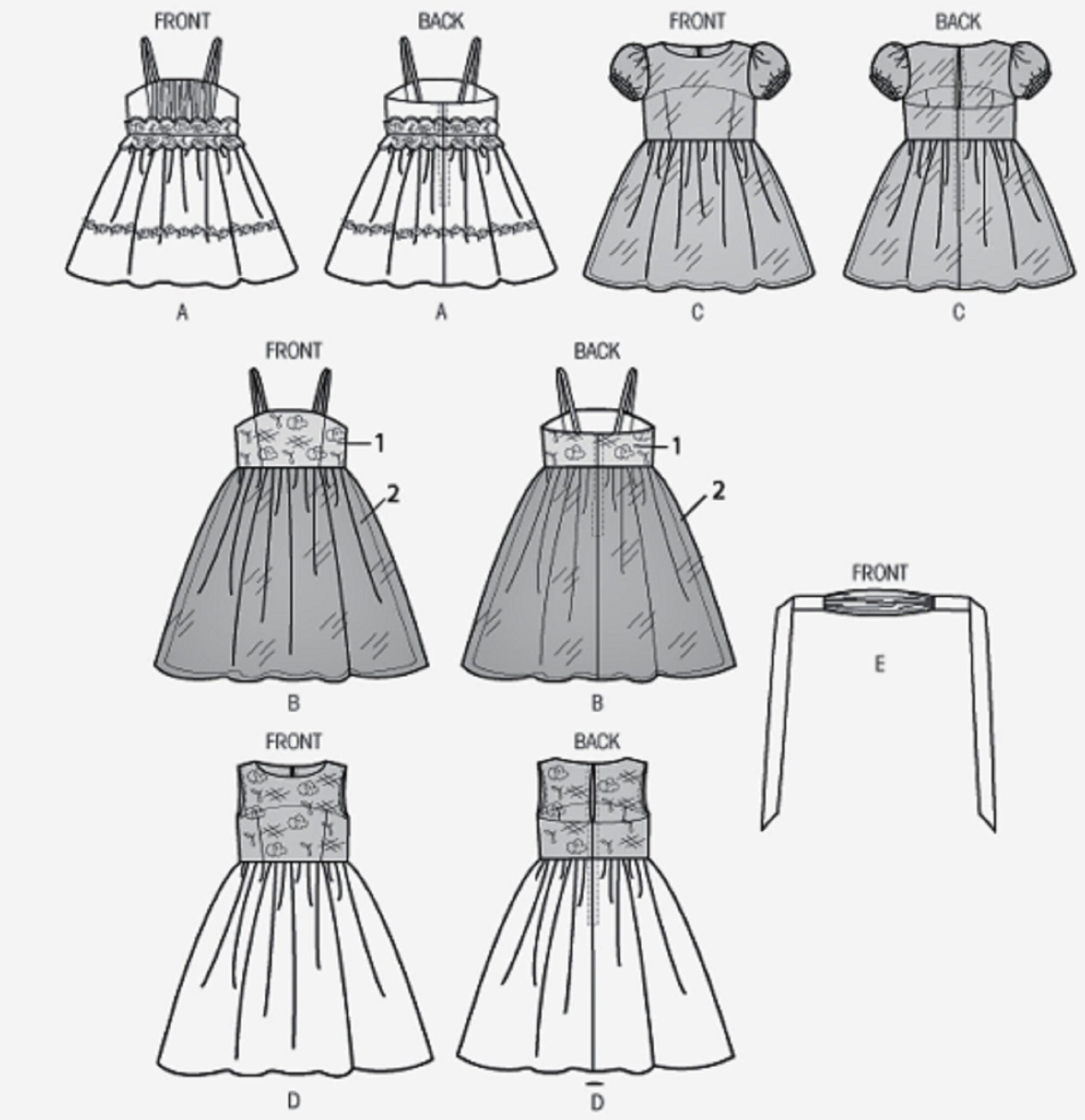 Sewing Pattern Girls' Dress Girls Sundress Pattern Tween - Etsy France