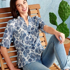 Shirt Dress Pattern, Peplum Blouse Pattern, Casual Long Dress Pattern ...