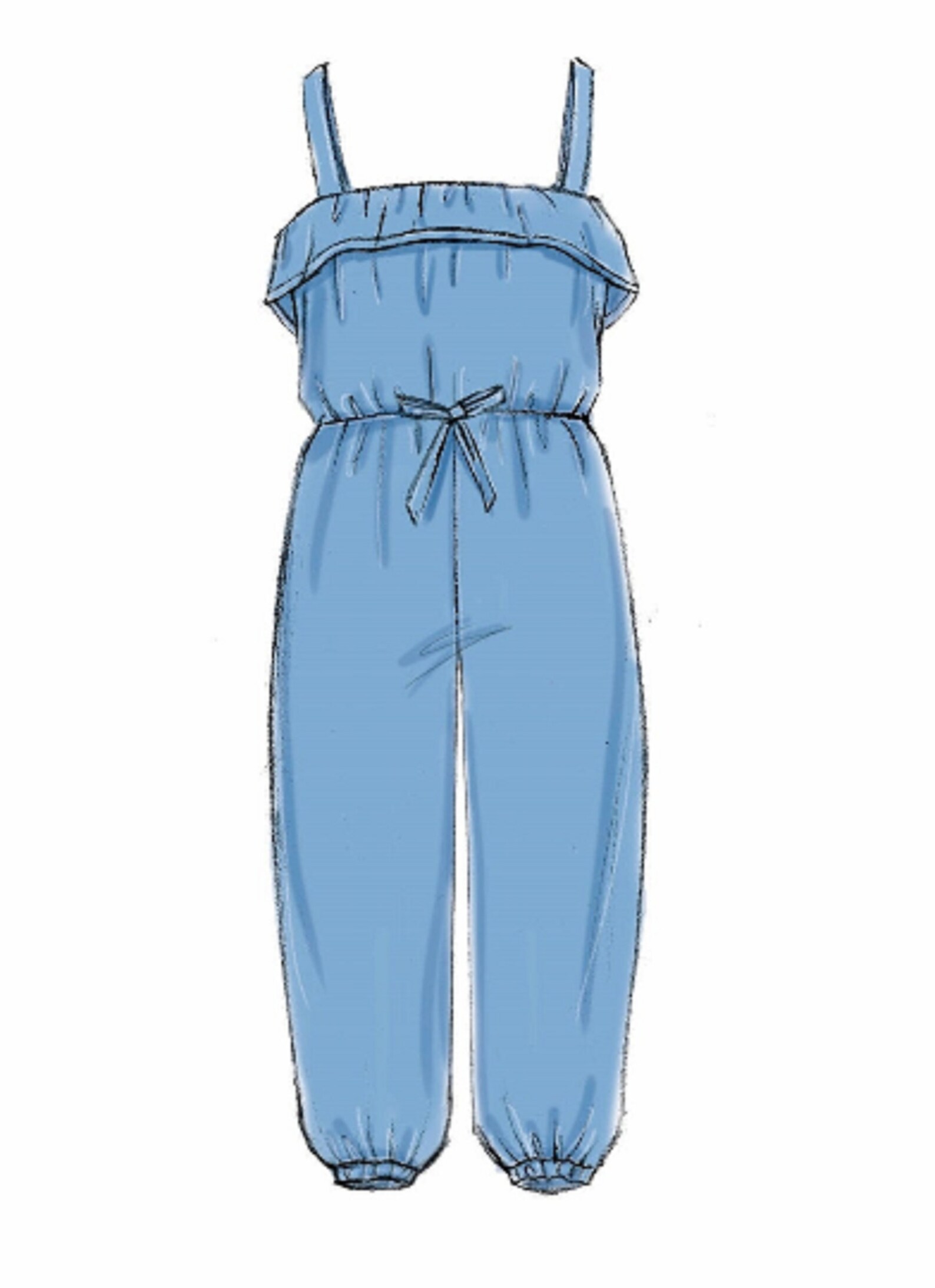 Sewing Pattern Little Girls' Jumpsuit Pattern Girls' | Etsy