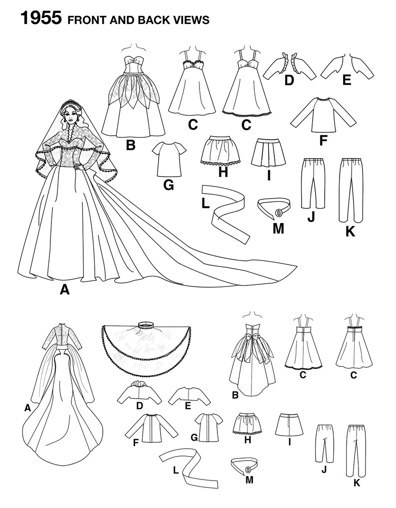 Sewing Pattern Fashion Doll Clothes Pattern 10 1/2 11 1/2 | Etsy
