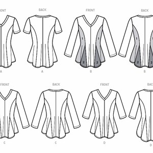 Sewing Pattern Women's Pullover Tops Pattern, Long Sleeve Tops Pattern ...