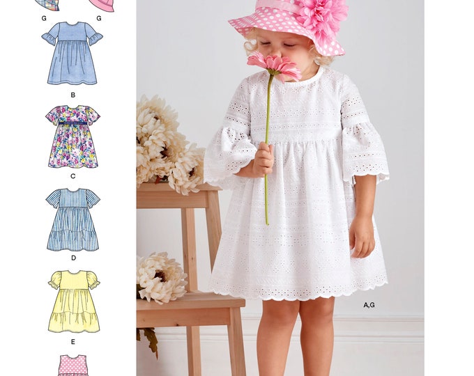 Sewing Pattern Girls' Dress Pattern, Little Girls Dress Pattern ...