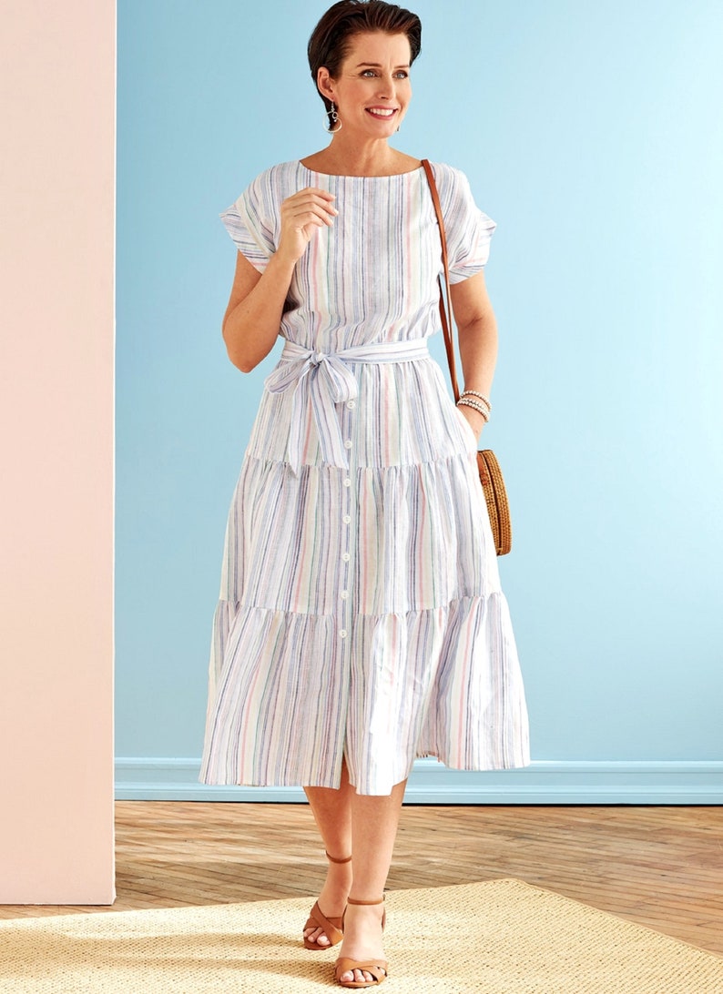 Sewing Pattern Women's Dress Pattern Button Front Dress - Etsy