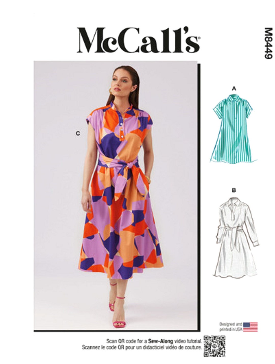 Sewing Pattern Women's Loose Fit Dress Pattern, Dress With Pockets ...