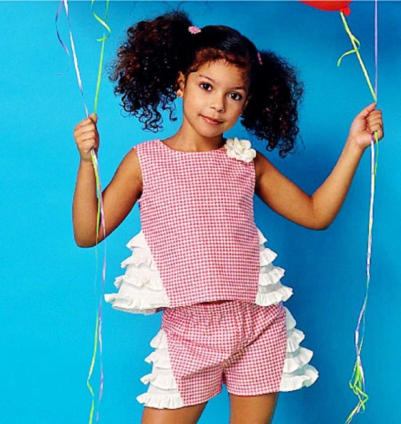 Sewing Pattern Little Girls' Top and Shorts Pattern - Etsy