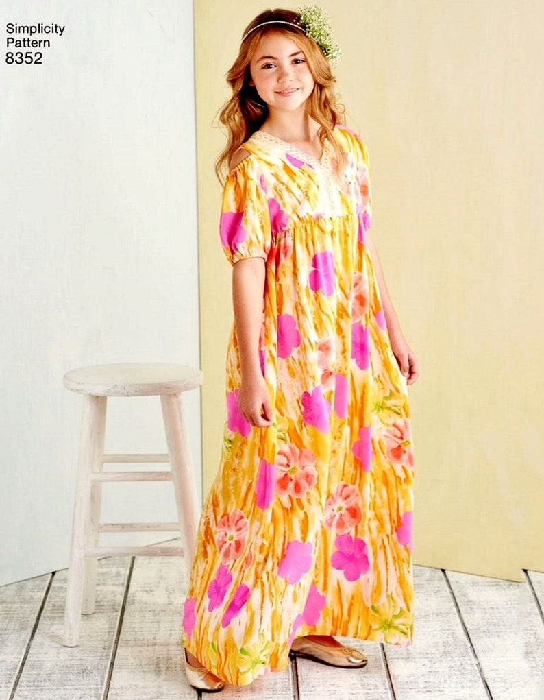 Sewing Pattern Girls' Formal Dress Pattern Flower | Etsy