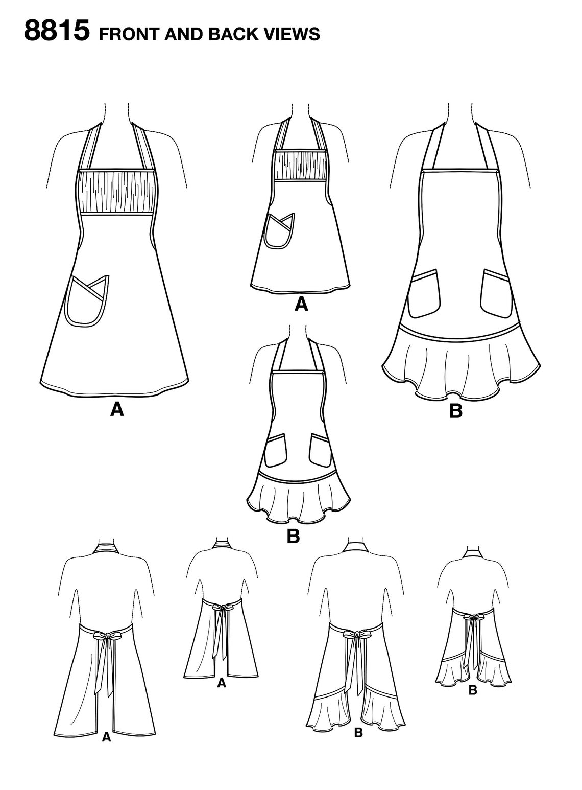 Sewing Pattern Adult and Child Apron Pattern Little | Etsy