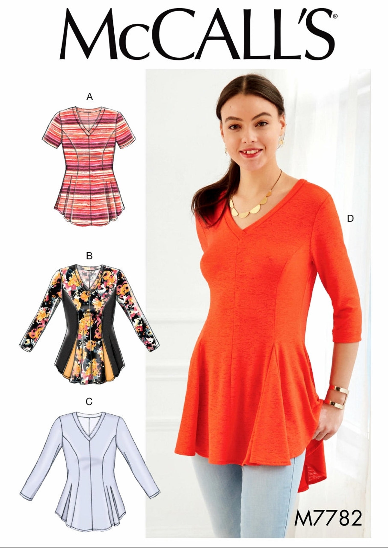 Sewing Pattern Women's Pullover Tops Pattern, Long Sleeve Tops Pattern ...